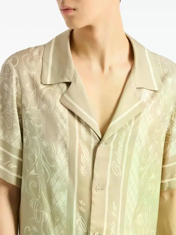 Balmain Printed Foulard Pyjama Shirt - Neutrals
