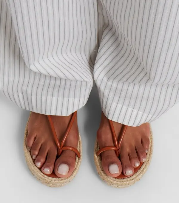 GIANVITO ROSSI Leather Espadrille Sandals