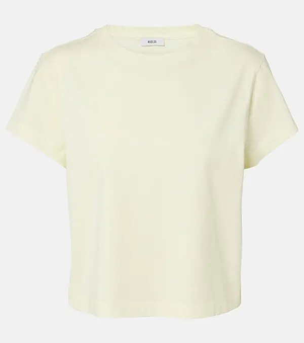 AGOLDE Adine Cropped Cotton Jersey T-shirt - Yellow