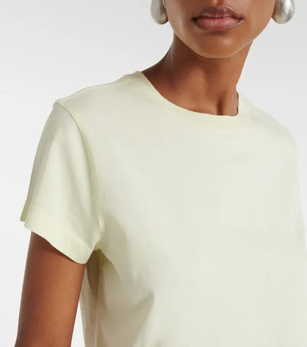 AGOLDE Adine Cropped Cotton Jersey T-shirt - Yellow
