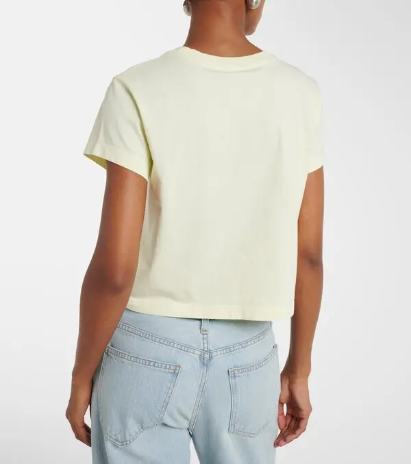 AGOLDE Adine Cropped Cotton Jersey T-shirt - Yellow