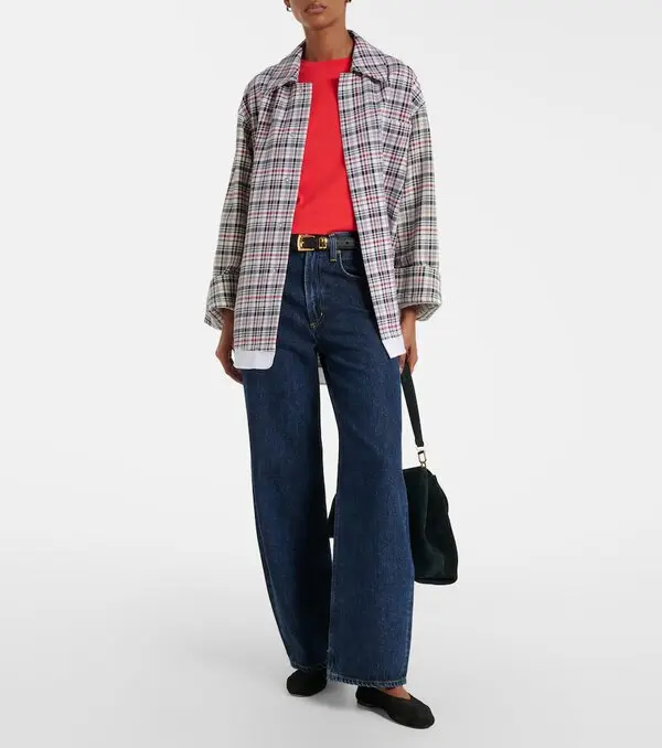 AGOLDE Adine Cropped Cotton Jersey T-shirt - Red