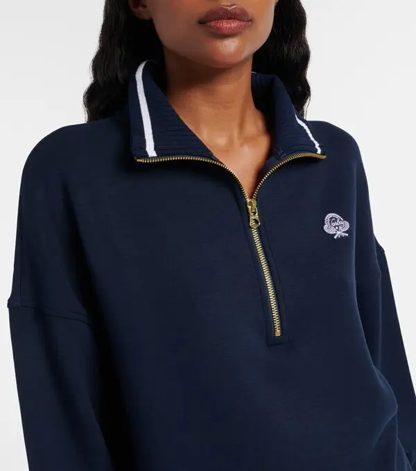 Varley Bertie Half-zip Sweatshirt In Light Marl - Blue
