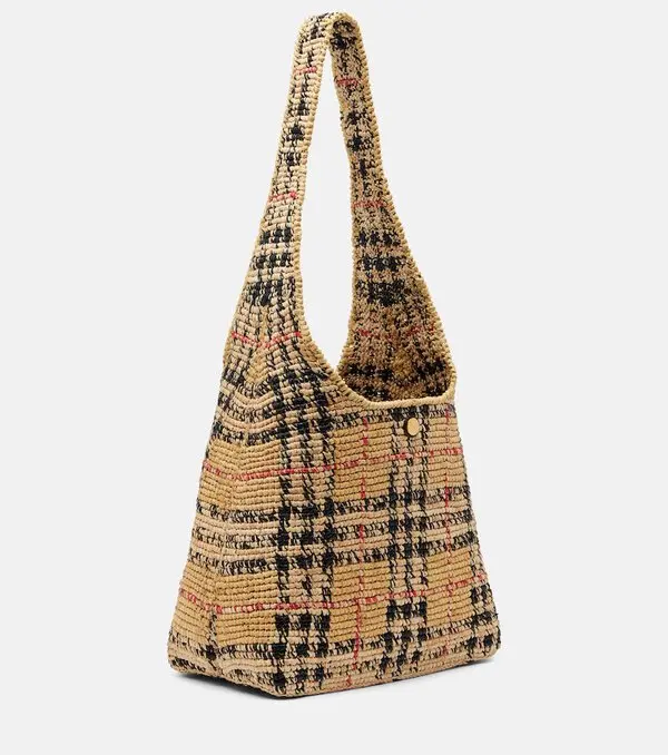 Burberry Medium Raffia Tote Bag - Neutrals