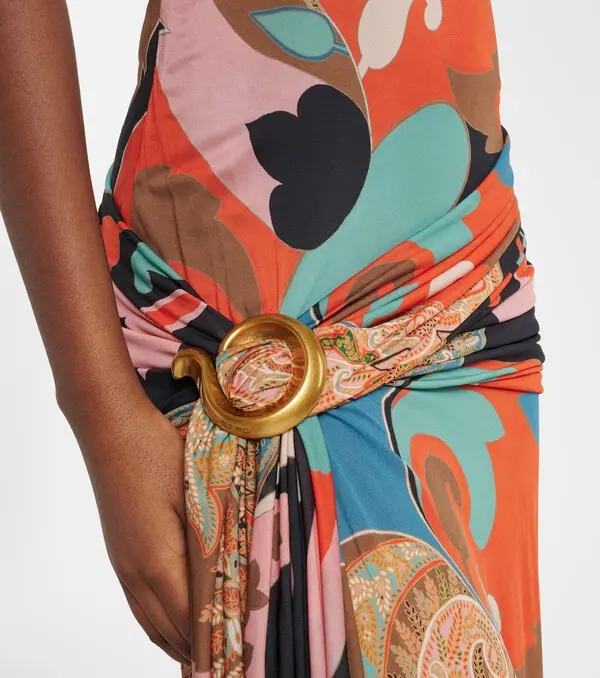 Etro Paisley Draped Gown