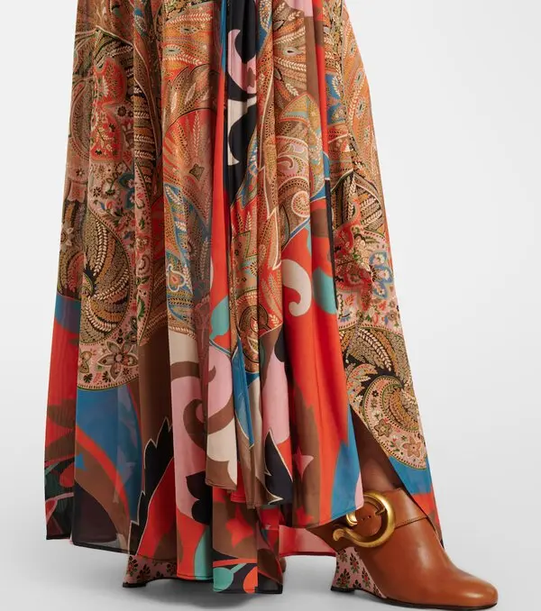 Etro Paisley Draped Gown