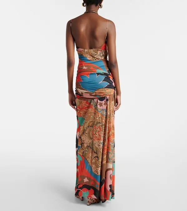 Etro Paisley Draped Gown
