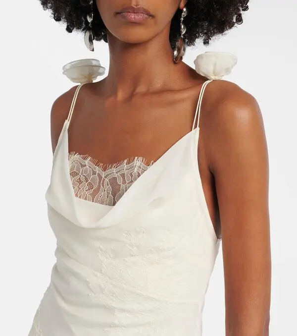 DE LA VALI Dia Silk Chiffon Gown