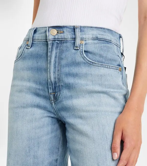 7 For All Mankind Stovepipe Straight Leg Jeans - Blue