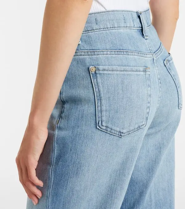 7 For All Mankind Stovepipe Straight Leg Jeans - Blue