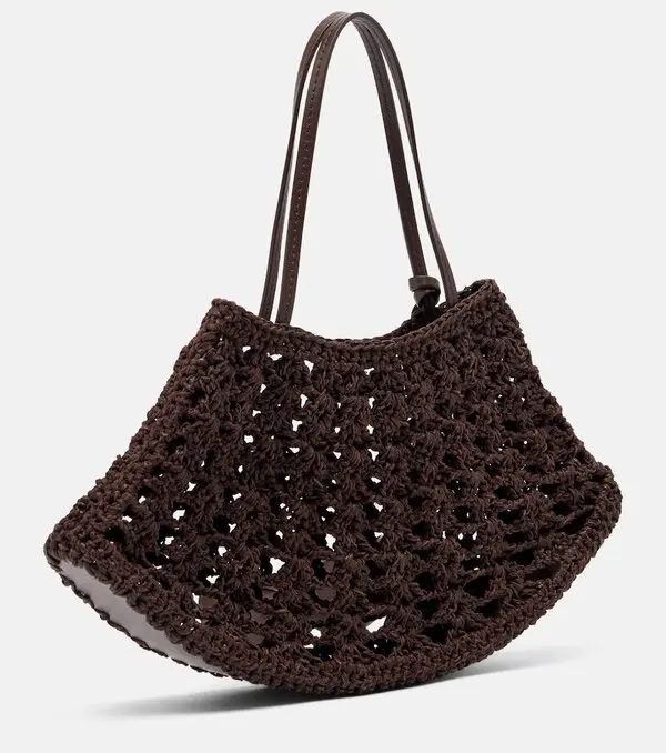 Magda Butrym Maya Small Crochet Top-handle Bag - Brown