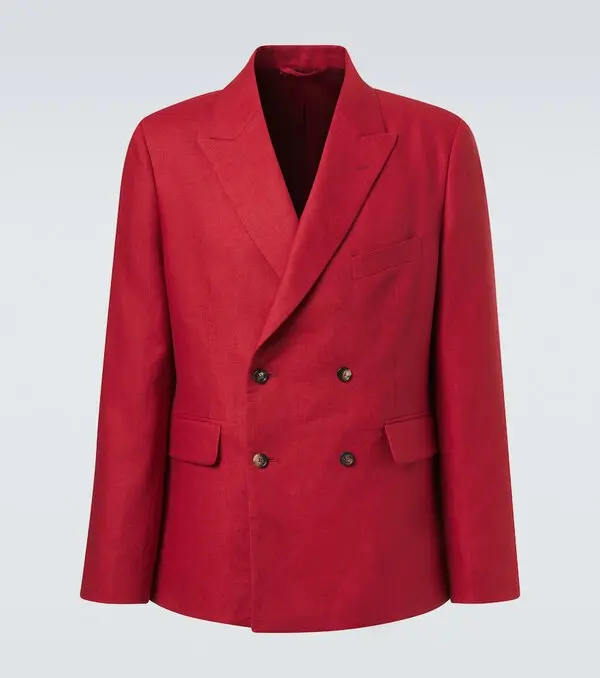BODE Double-breasted Linen Blazer