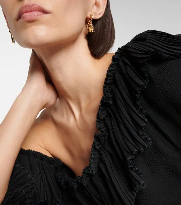 Saint Laurent Cassandre Lucky Charm Drop Earrings - Gold