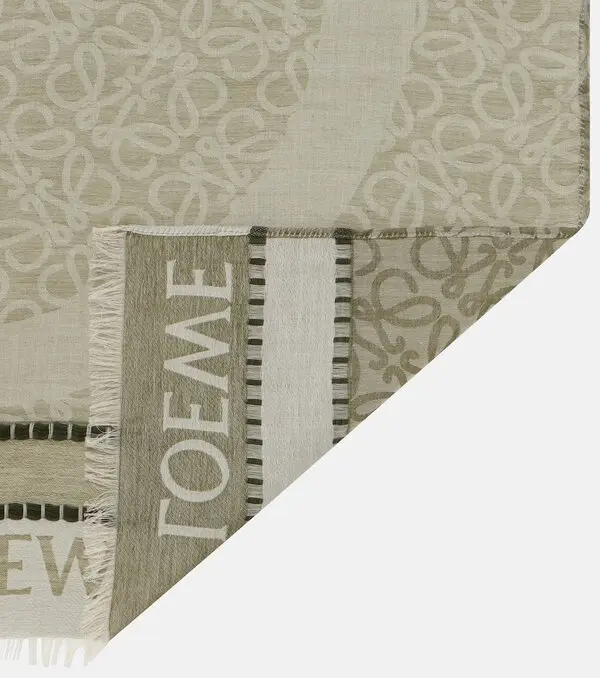 Loewe Anagram Cotton Jacquard Scarf