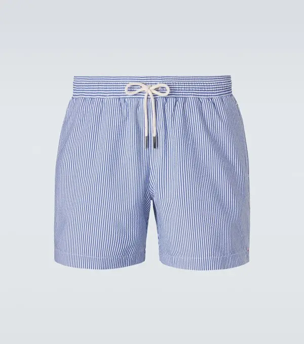 Orlebar Brown Boxer Striped Swim Trunks - Blue