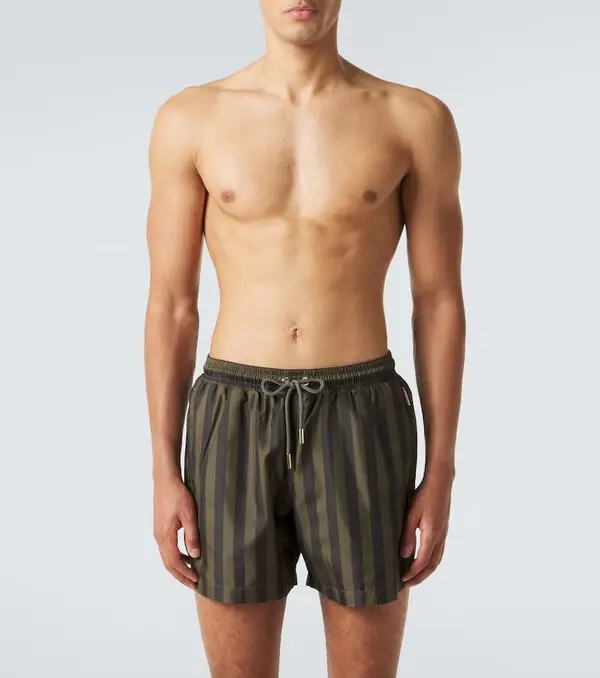 Orlebar Brown Striped Swim Trunks - Green