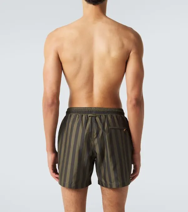 Orlebar Brown Striped Swim Trunks - Green
