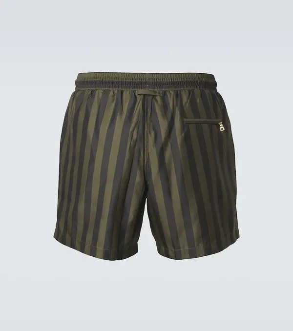 Orlebar Brown Striped Swim Trunks - Green