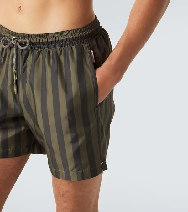 Orlebar Brown Striped Swim Trunks - Green