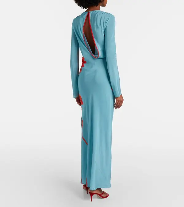 SIR. Amelie Floral Silk Crêpe De Chine Maxi Dress