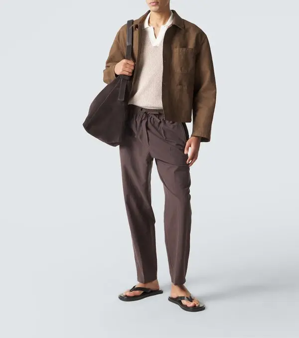 Orlebar Brown Horton Crochet Cotton Polo Sweater - Beige
