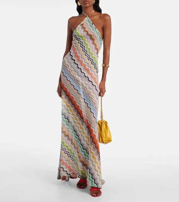 Missoni Zig Zag Halterneck Maxi Dress