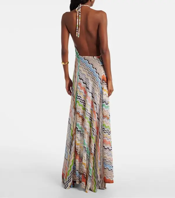 Missoni Zig Zag Halterneck Maxi Dress