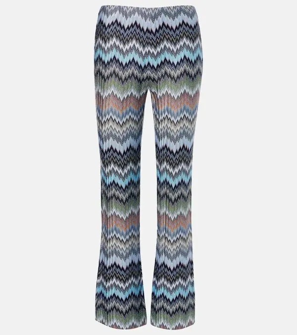 Missoni Zigzag Straight-leg Pants - Blue