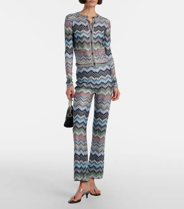 Missoni Zigzag Straight-leg Pants - Blue