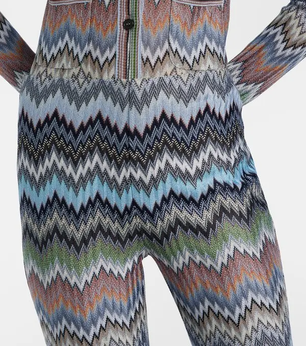 Missoni Zigzag Straight-leg Pants - Blue