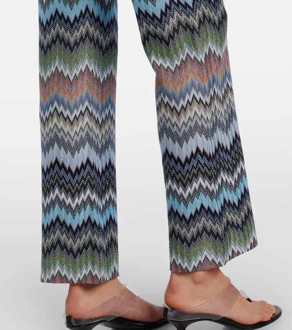 Missoni Zigzag Straight-leg Pants - Blue