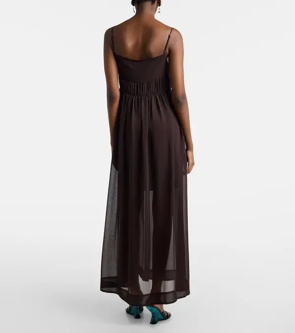 XU ZHI Sequined Chiffon Maxi Dress
