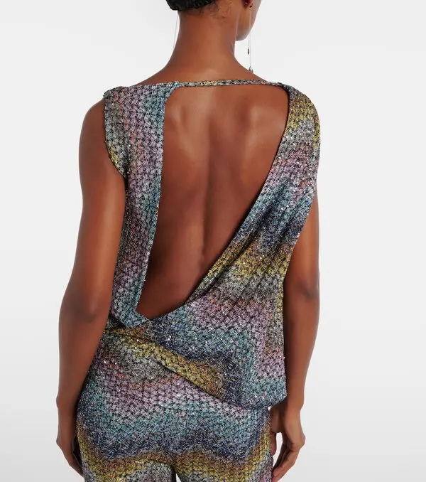 Missoni Sequined Knitted Lamé Top