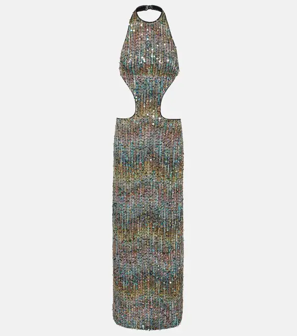 Missoni Open-back Sequined Lamé Gown