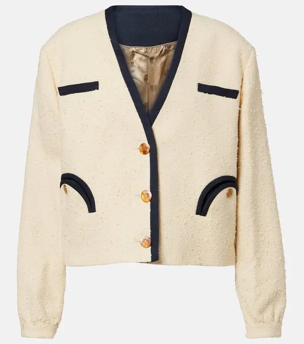 BLAZÉ MILANO Riviera Cotton-blend Jacket - Beige