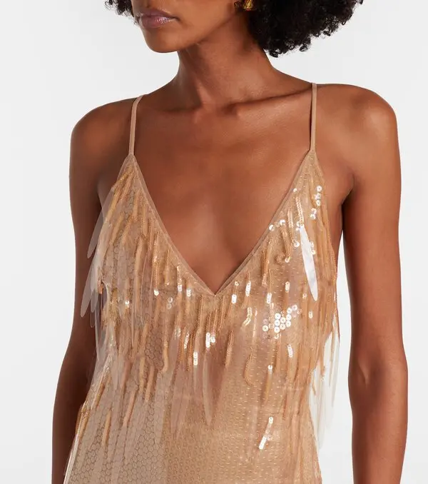 David Koma Dégradé Sequined Gown