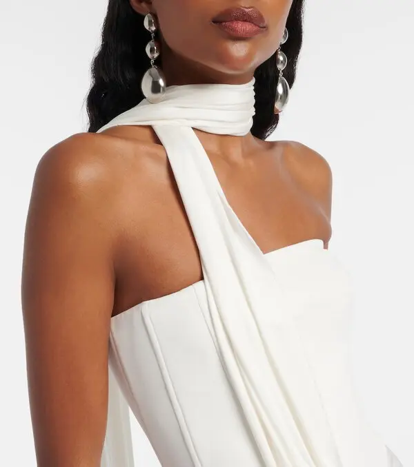 David Koma Embellished Bustier Gown
