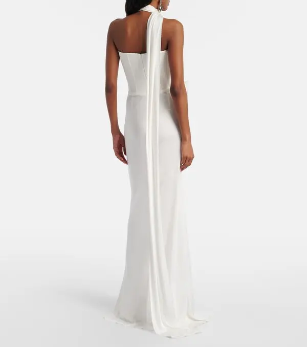 David Koma Embellished Bustier Gown