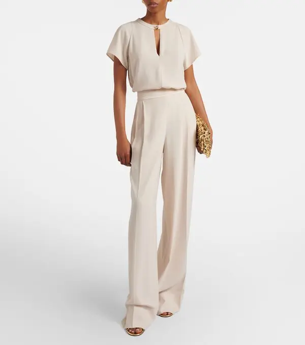 JOSEPH Cara Crêpe Wide-leg Pants