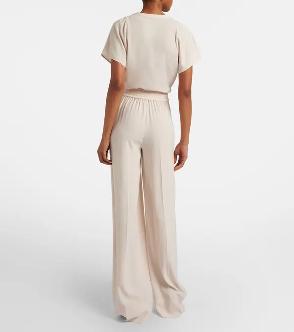 JOSEPH Cara Crêpe Wide-leg Pants