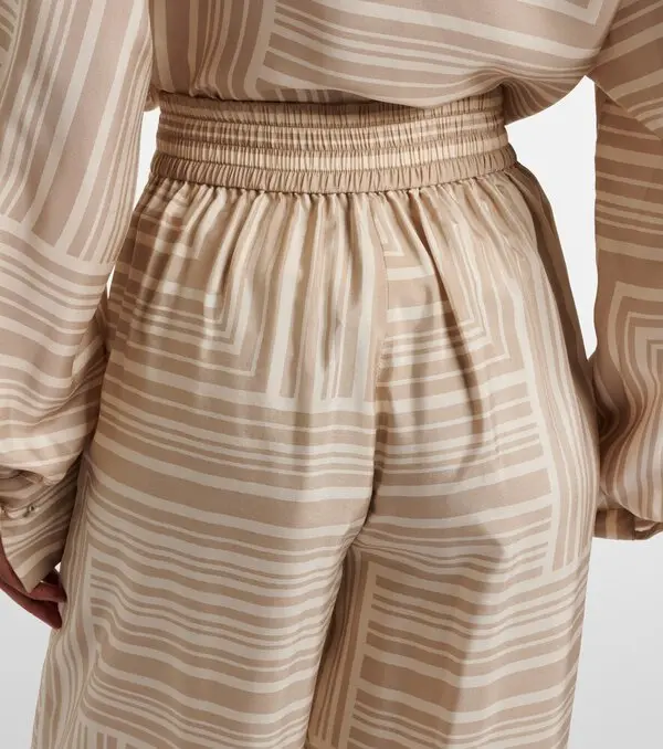 JOSEPH Dijon Printed Silk Shorts