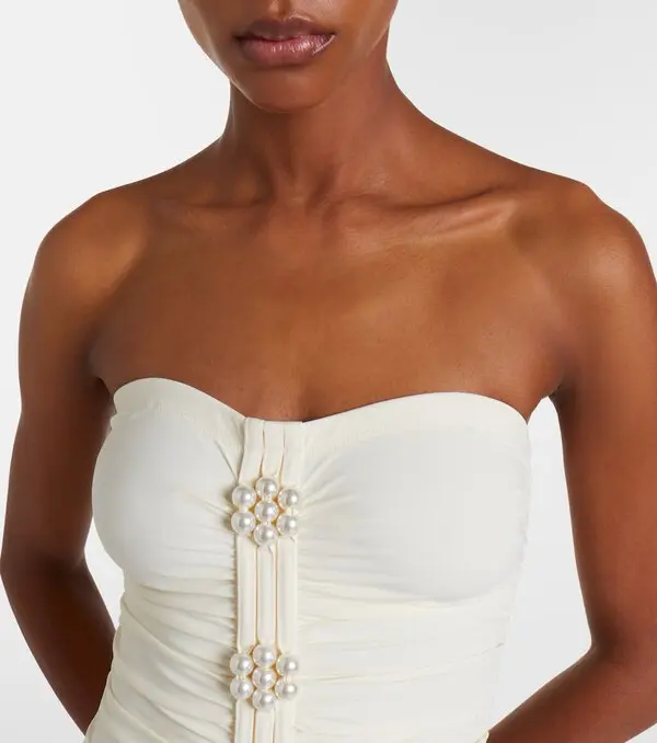 KARLA COLLETTO Maya Embellished One-piece Swimsuit - White