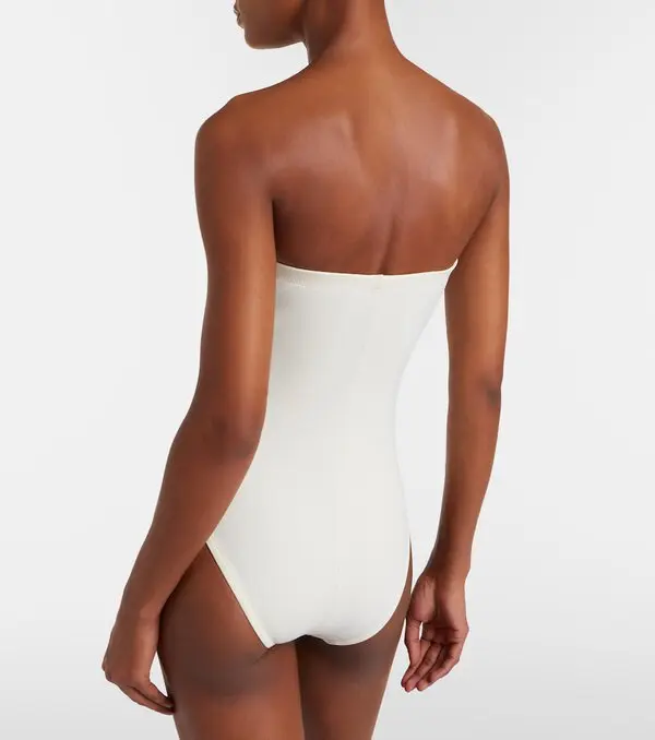 KARLA COLLETTO Maya Embellished One-piece Swimsuit - White