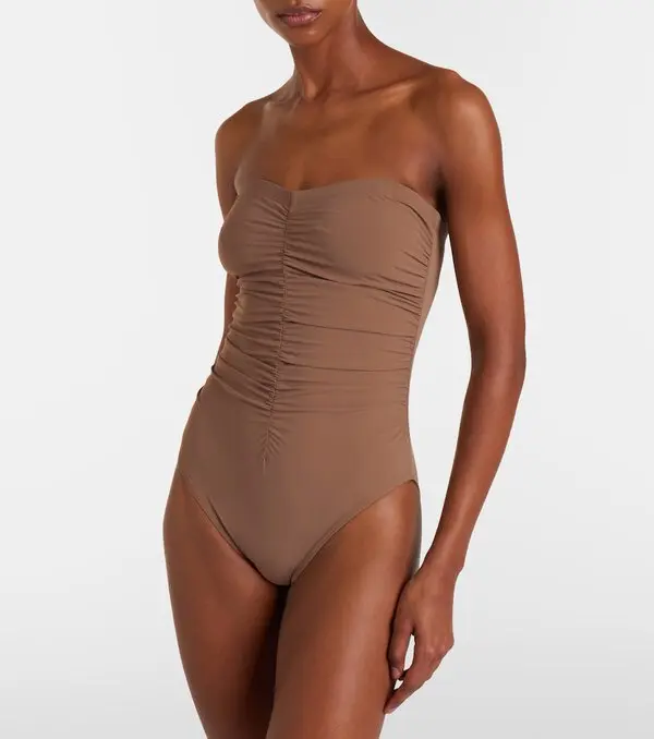 KARLA COLLETTO Basics Ruched Swimsuit - Brown