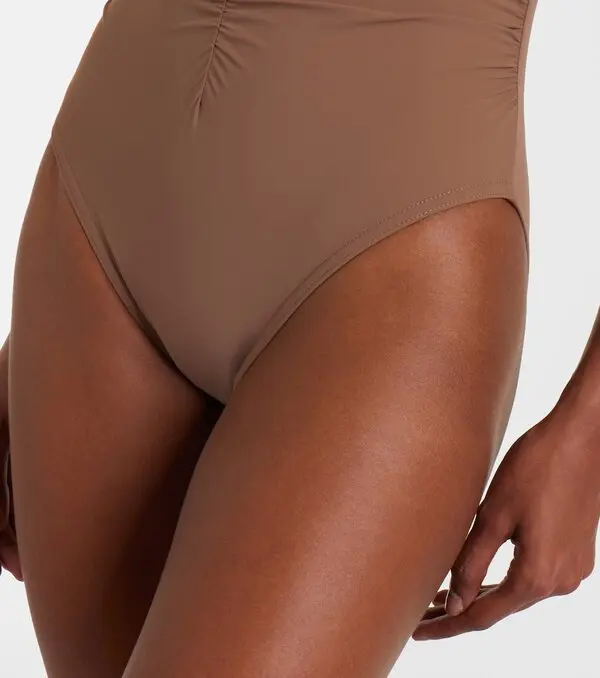 KARLA COLLETTO Basics Ruched Swimsuit - Brown