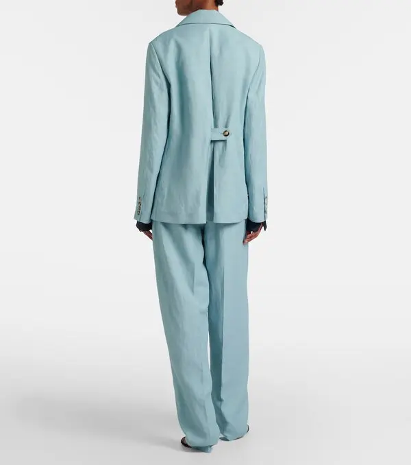 JOSEPH Aix Chambray Wide-leg Pants