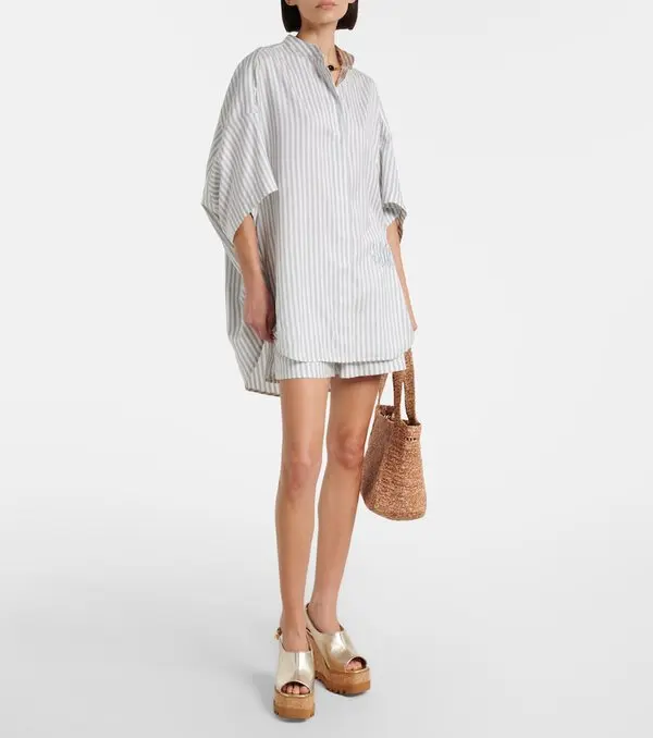 Stella McCartney Striped Silk And Wool Shirt