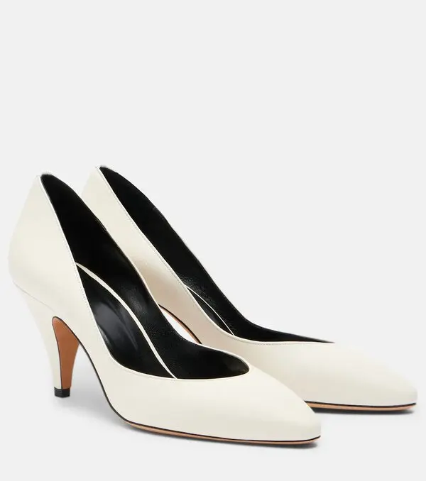 JUDE Haze Leather Pumps - White