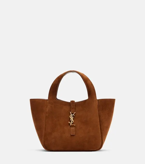 Saint Laurent Le 5 À 7 Suede Shoulder Bag - Brown