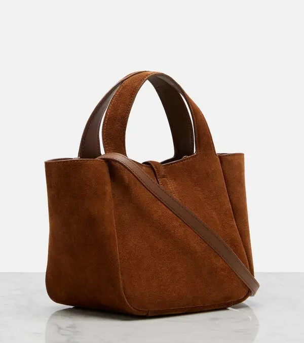 Saint Laurent Le 5 À 7 Suede Shoulder Bag - Brown
